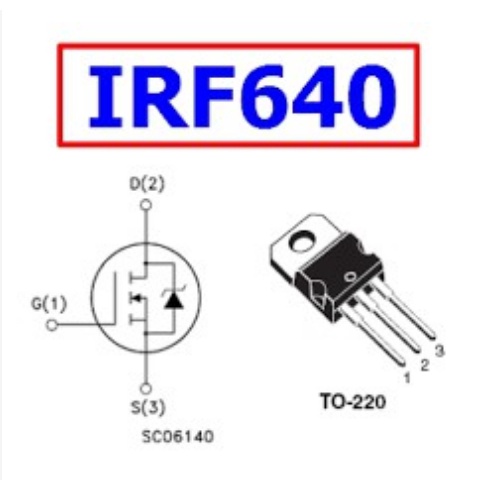 FET IRF640N อะไหล่สำหรับเครื่องขยายเสียง 200V. 18A. 125W. สินค้าในไทย ...