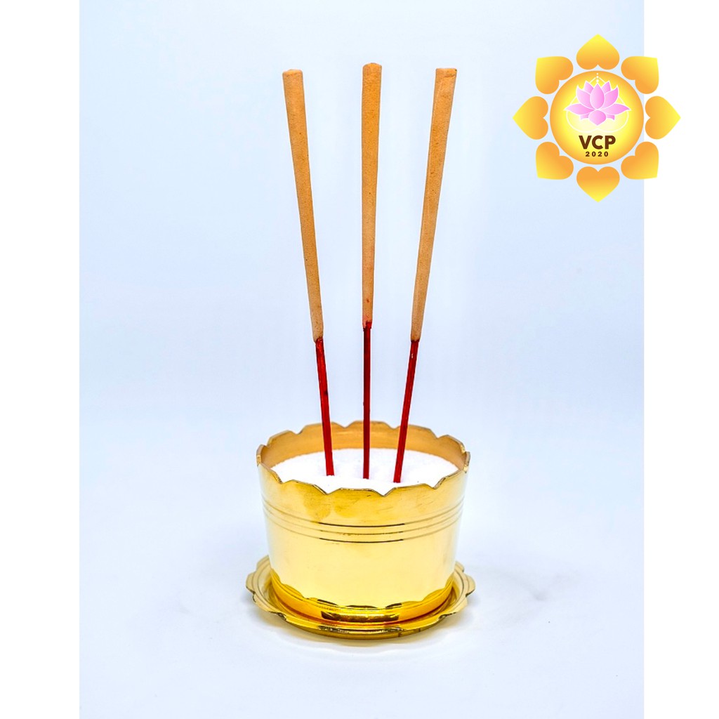กระถางธูป ทองเหลือง (แท้) จานรอง | Shopee Thailand