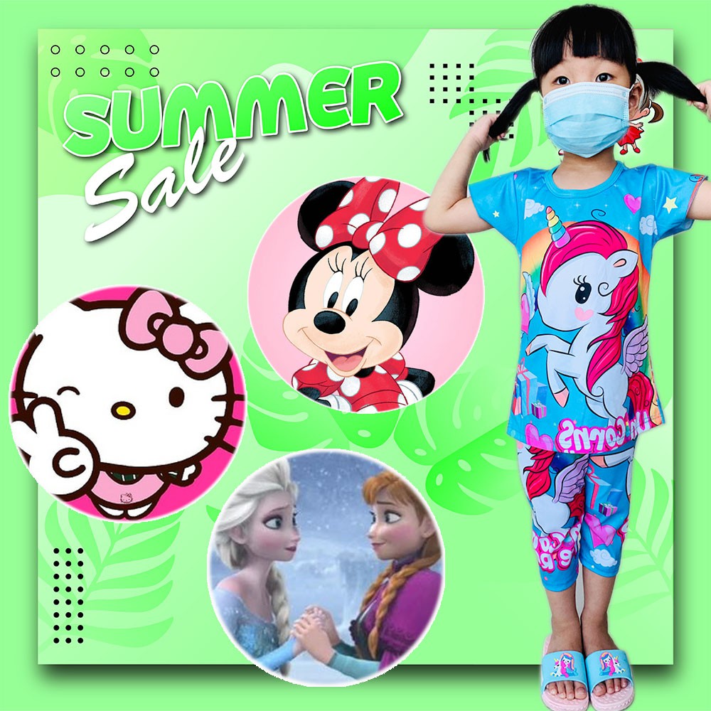 เสื้อผ้าเด็กผู้หญิง ชุดเสื้อกางเกง ลายเจ้าหญิง ผ้ามันผ้าไมโคเกรดพรีเมี่ ...