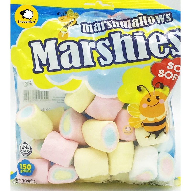 ยี่ห้อขายดีอันดับหนึ่ง🔥มาร์ชแมลโลว์ Marshies marshmallows ถุง 150 กรัม ...