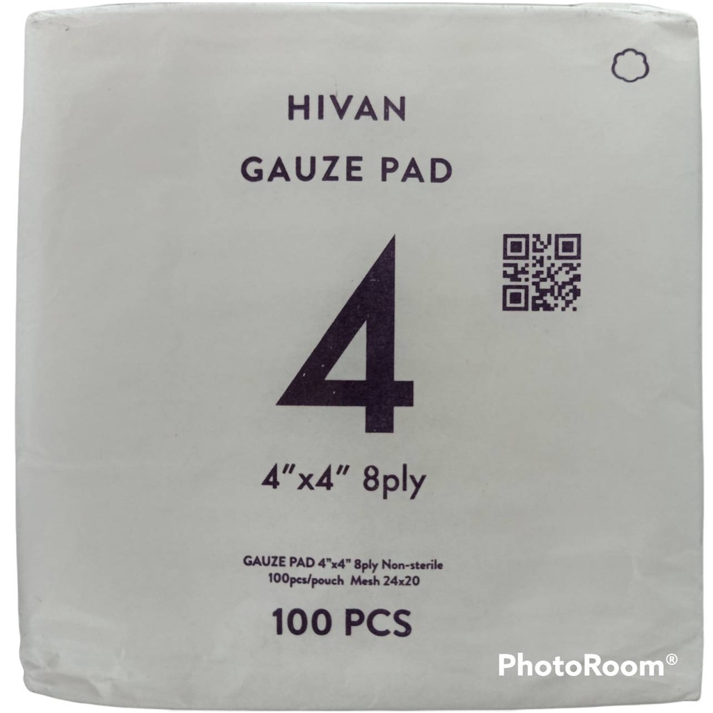 ็Hivan gauze pad ผ้าก๊อซพับ 8 PLY (100 ชิ้น/ห่อ) | Shopee Thailand