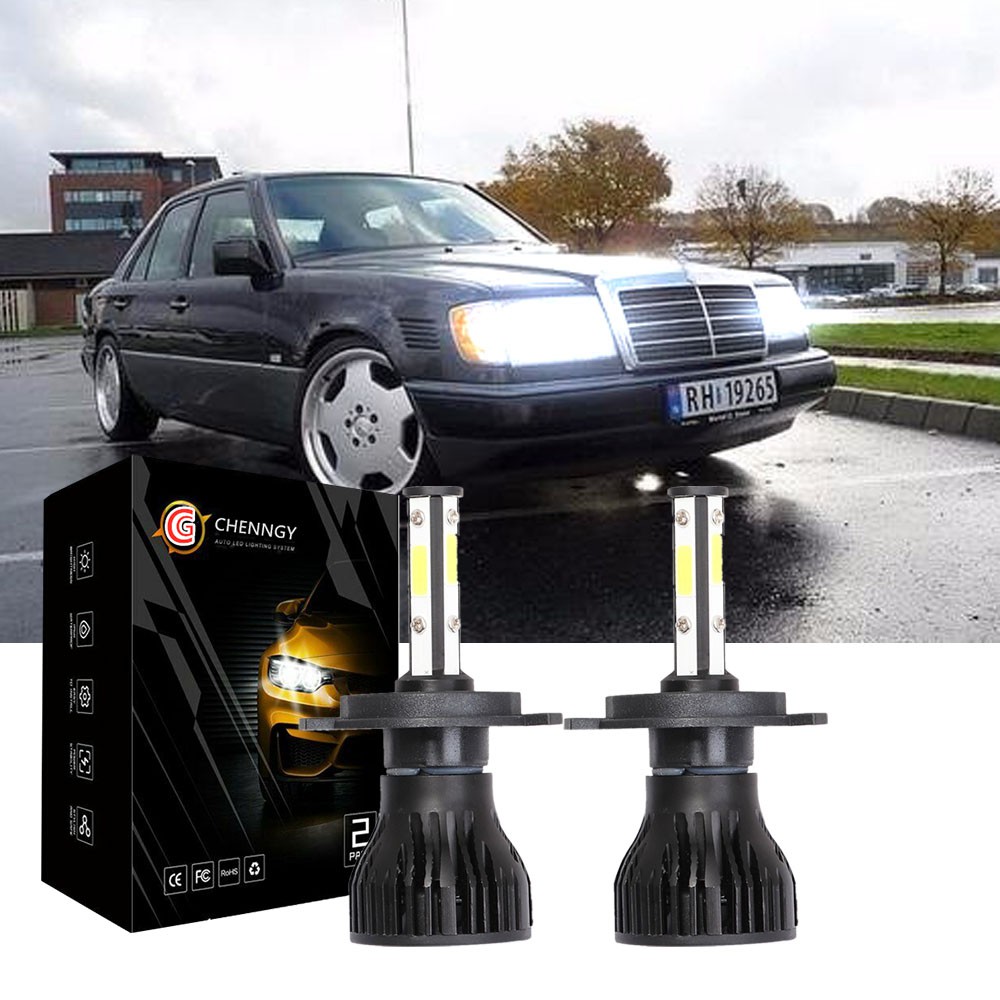 หลอดไฟหน้า Led สีขาวสําหรับ Mercedes - Benz E - Class ( W124 ) E200 E280 E300 E400 E500 1993 ...