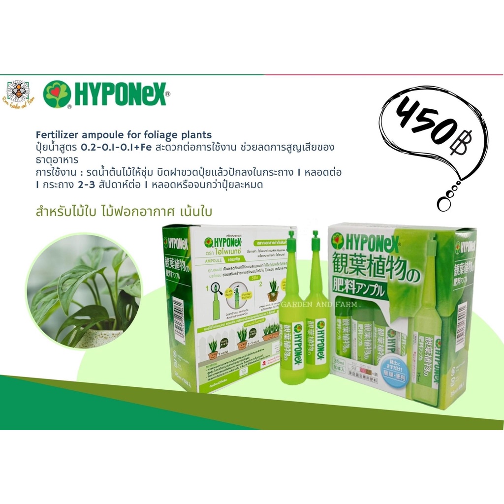 hyponex ปุ๋ยปักลงกระถาง สีเขียวอ่อน ปุ๋ยปักกระถาง ละลายช้า นำเข้าจากญี่ปุ่น | Shopee Thailand