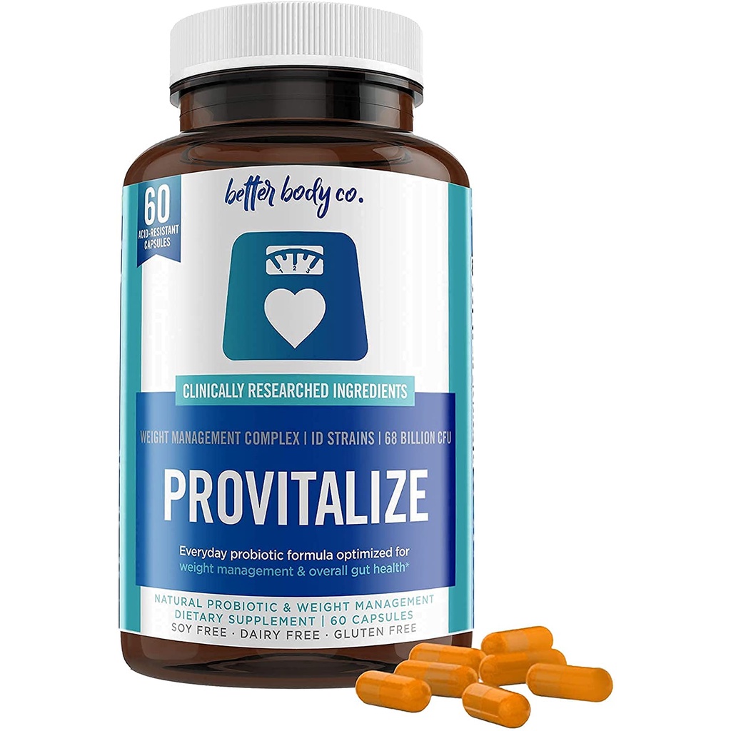 Better body Co. Provitalize 60 Capsules โปรไบโอติกส์สำหรับผู้หญิงวัยหมด ...