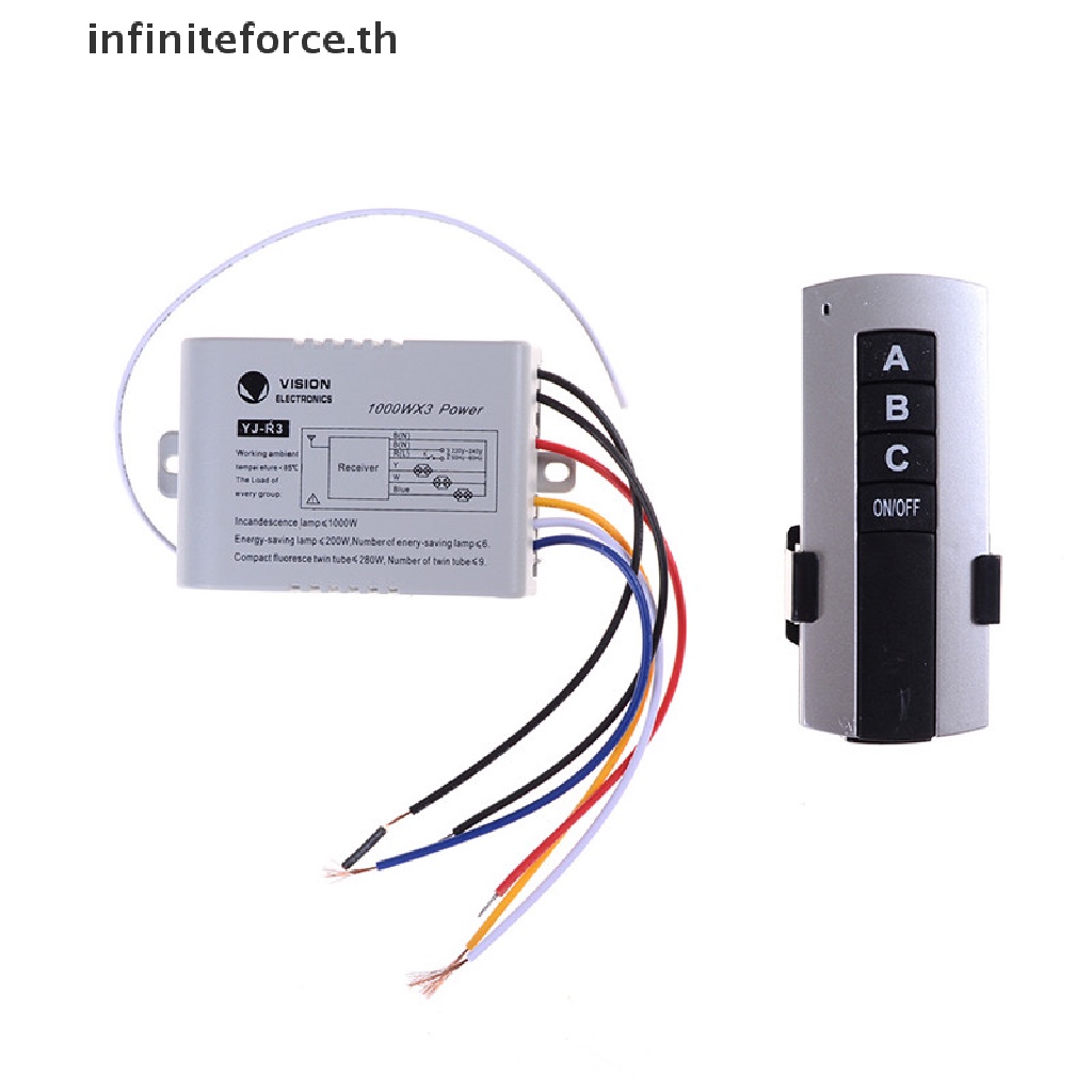 (Inth) รีโมทคอนโทรลสวิทช์ดิจิตอลไร้สาย 3 | Shopee Thailand