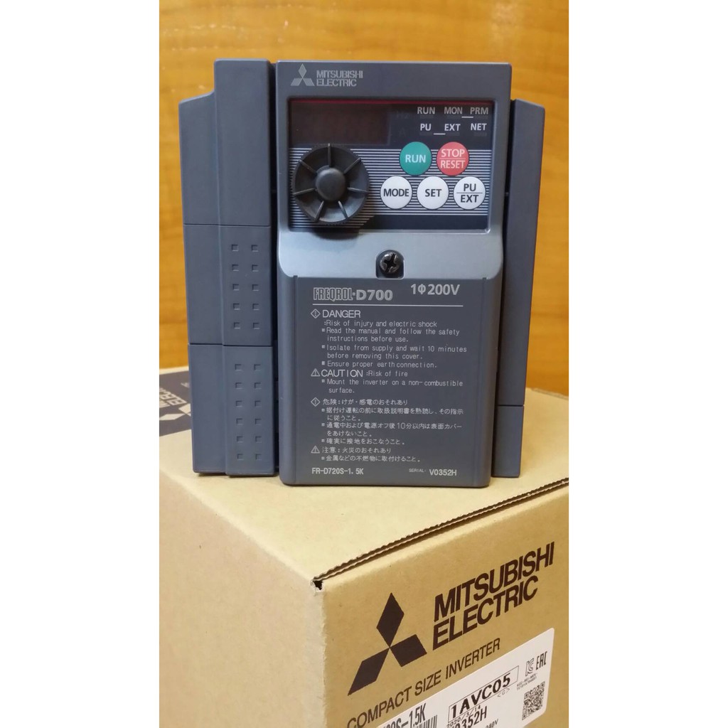 MITSUBISHI INVERTER FR-D720 S 1.5K input 200-240V 1 phase / output 200-240V 3 phase | Shopee ...