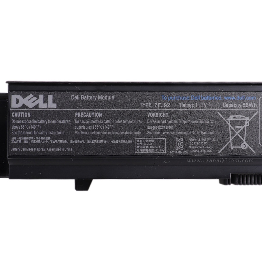แบตเตอรี่โน๊ตบุ๊ค Battery Dell Vostro 3400 แท้ 7FJ92 ลดราคาพิเศษ ...