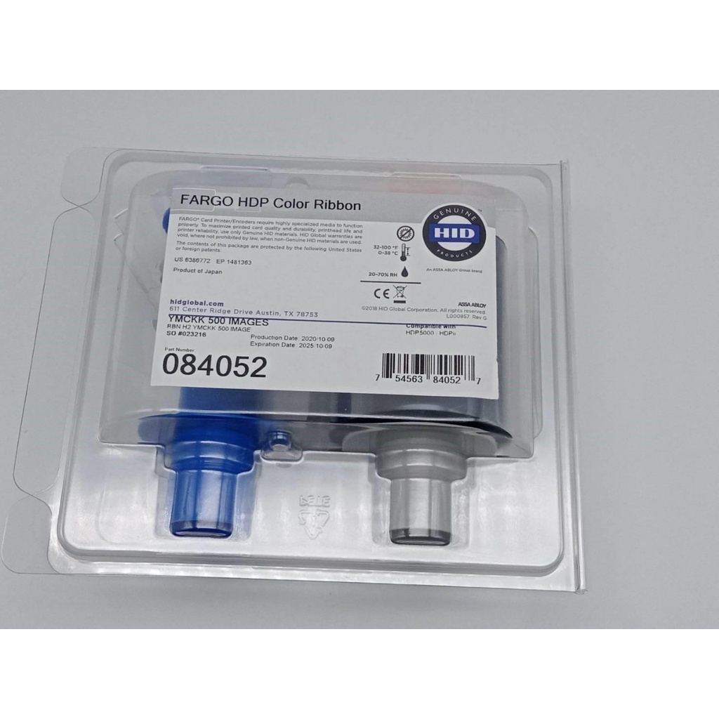 HID Fargo 084052 ผ้าหมึกสี YMCKK 6 Panel Color Ribbon ของแท้ตลาดการ์ด ...