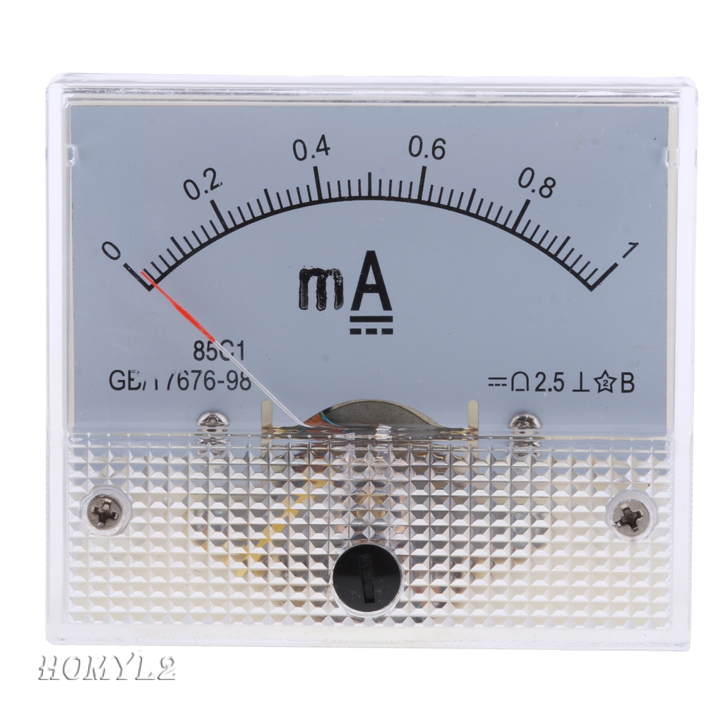 ช่วง 0-1mA ถึง 0-20A DC Analog Amp Meter แอมป์มิเตอร์ Current Panel ...