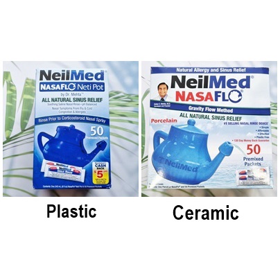 อุปกรณ์ล้างจมูก Nasaflo Unbreakable Neti Pot Natural Sinus Relief with ...