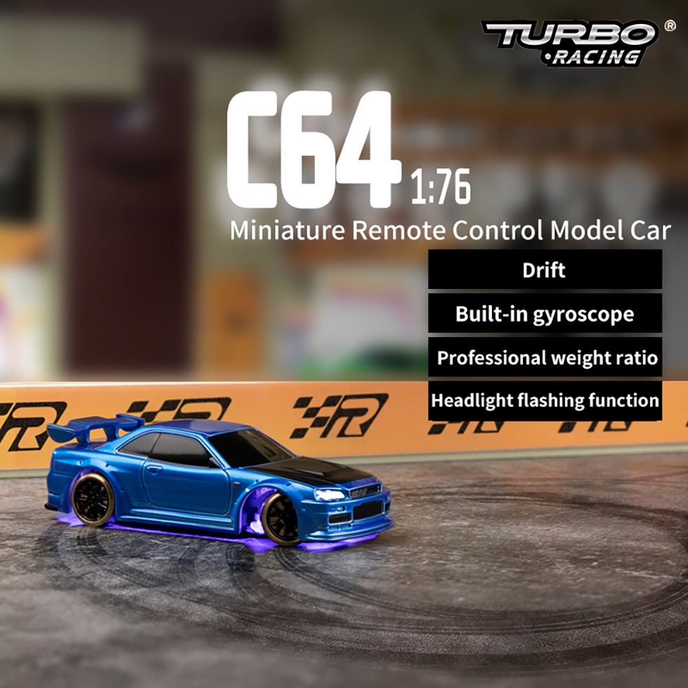 Turbo RACING 1:76 ใหม่ ชุดรถแข่งบังคับวิทยุ C64 C74 สเกลเต็ม ขนาดเล็ก ...