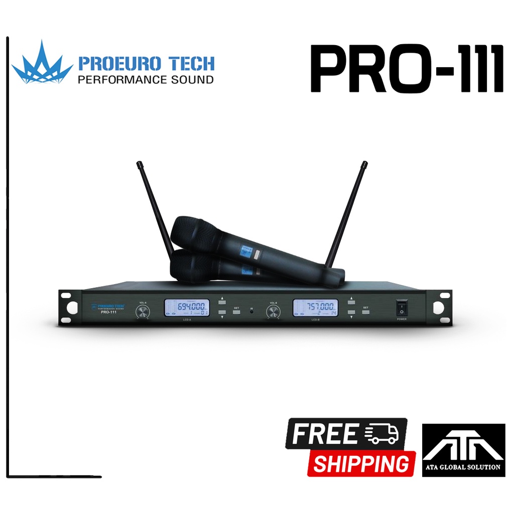 PROEURO TECH PRO -111 ไมค์ลอย มือถือคู่ UHF ไมค์ ราคาถูก โปรยูโร เทค โปรยูโรเทค ไมค์ ไมค์ลอย ...