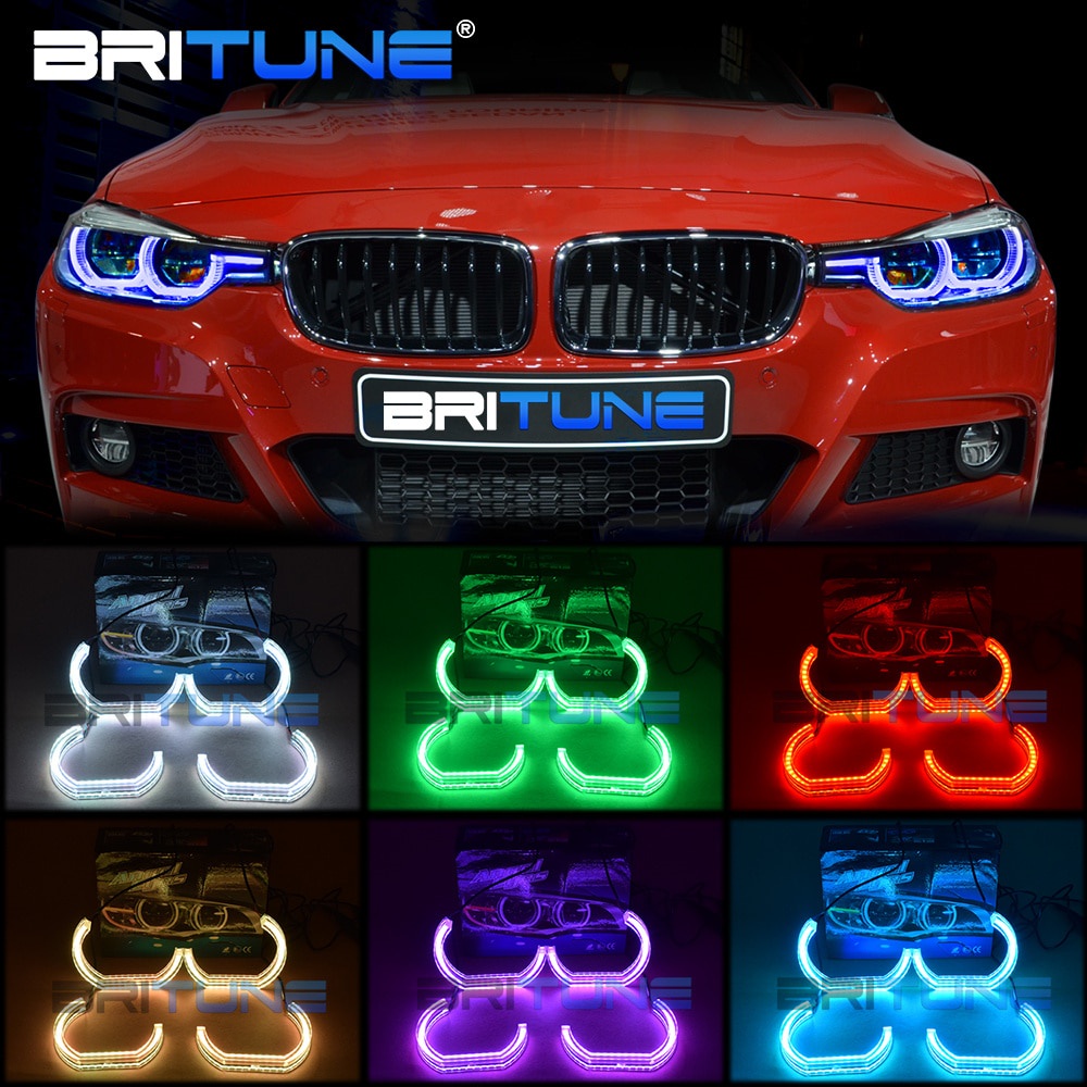 Angel Eyes RGB สําหรับ BMW F10 E90 E87 E93 E60 E91 F30 E92 E82 การปรับ ...