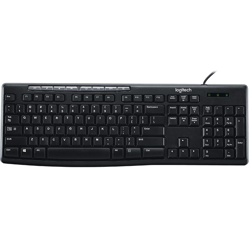 Logitech K200 Wired Media Keyboard คีย์บอร์ดมีเดีย มีสายรุ่นมาตรฐาน ...