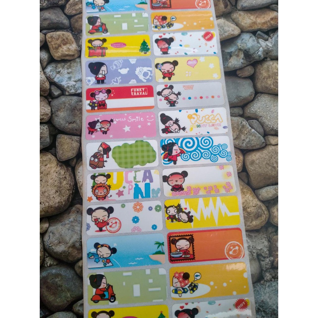 สติ๊กเกอร์ Pucca WATERPROFF NAME | Shopee Thailand