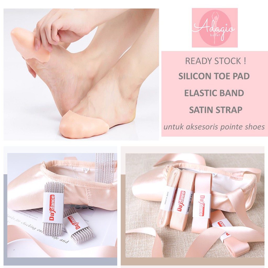 Silicon GEL TOE PAD JELLY GELLY PAD SATIN STRAP ELASTIC BAND FINGER ...