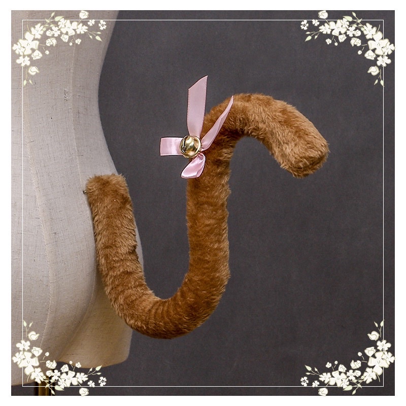 🐭พร้อมส่ง🐭 หางแมว หูหางสัตว์ หางแมวเข็มกลัด ดัดได้ หางแมวติดโบว์ หางแมว ...