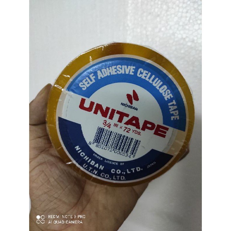เทปใสแกน3นิ้ว UNITAPE ขนาด3/4นิ้ว 72หลา | Shopee Thailand