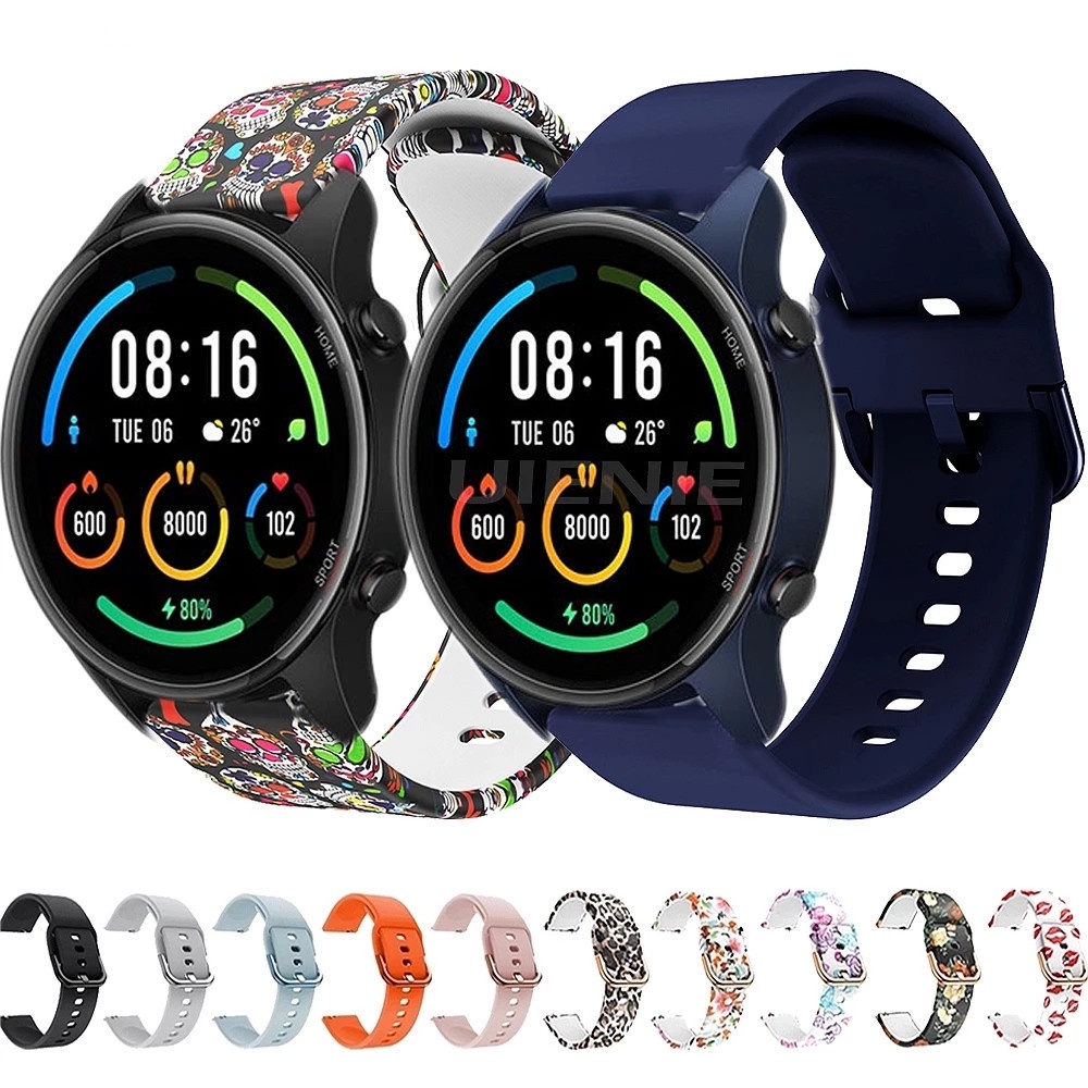 สําหรับ Xiaomi Mi Watch สีซิลิโคน สมาร์ทวอทช์ สร้อยข้อมือ อุปกรณ์เสริม