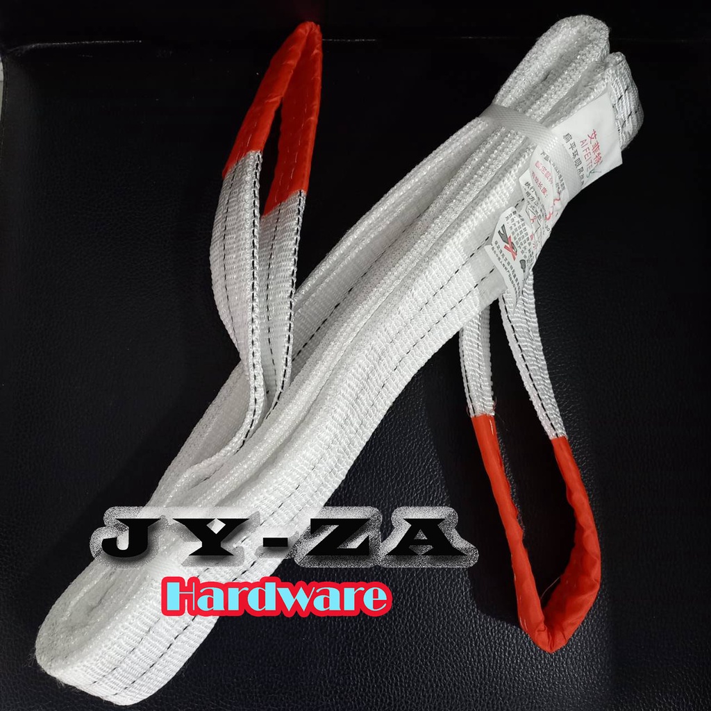 สายยก 2ตัน 3เมตร สลิงผ้า สลิงยกLifting slingสายแขวนแบนสีขาว สลิงอ่อน 2T 3M สลิงโพลีเอสเตอร์ ...