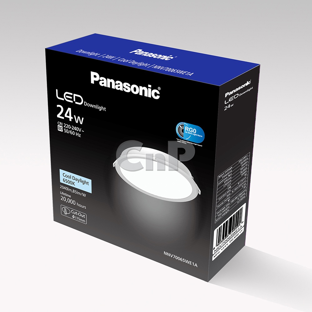 Panasonic โคมไฟดาวน์ไลท์ ฝังฝ้า Panel 194 mm LED 24W พานาโซนิค รุ่น DN ...