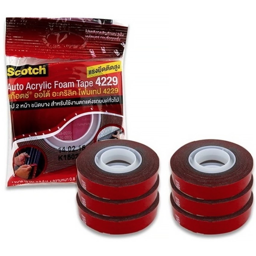 3m Scott 4229 เทปกาว 2 หน้า 12 Mm X 10 เมตร หนา 0 8 Mm สำหรับงานตก