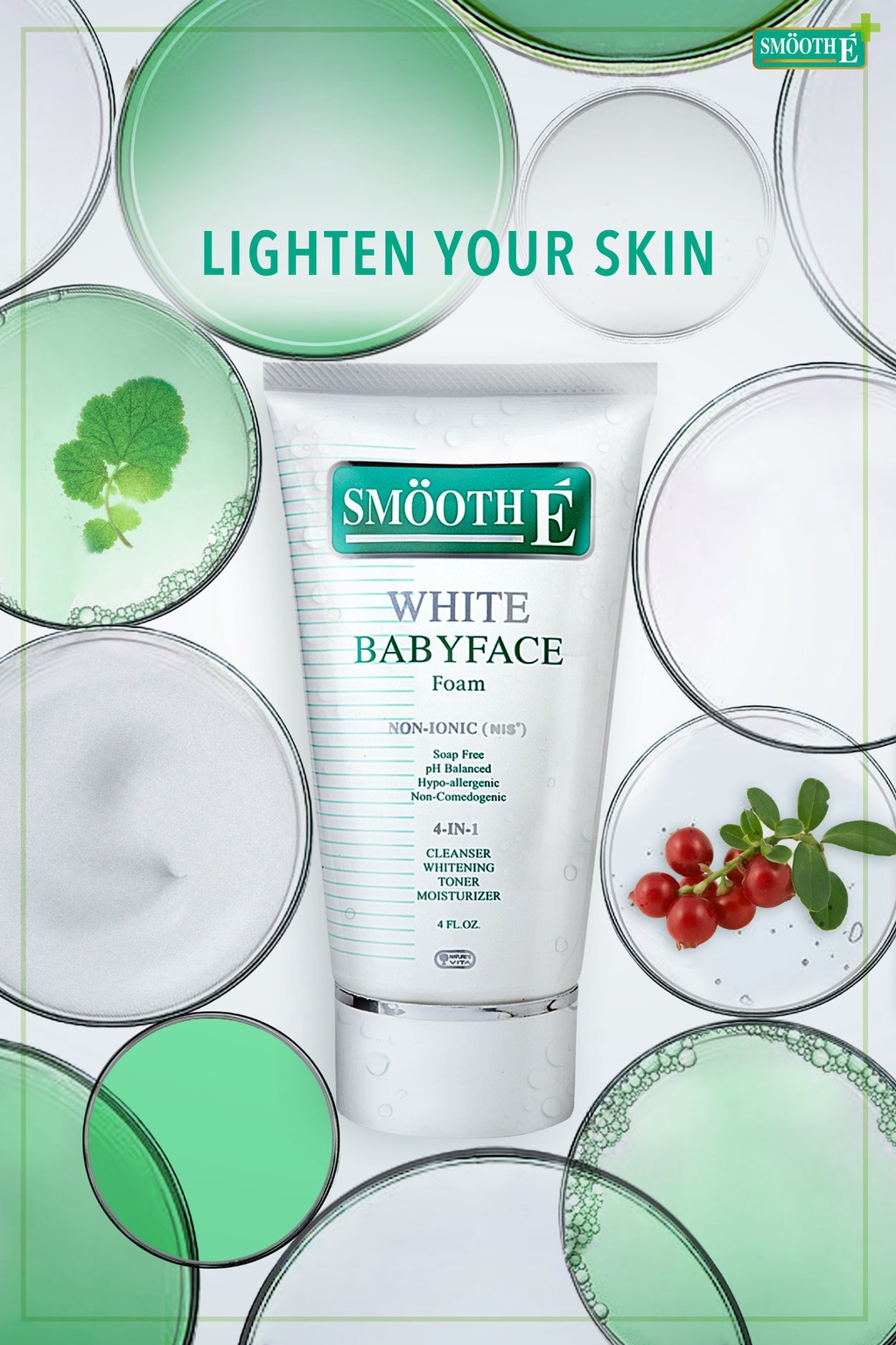Smooth E White Babyface Foam สมูท อี โฟมล้างหน้าสูตรไม่มีฟอง (30g/60ml ...