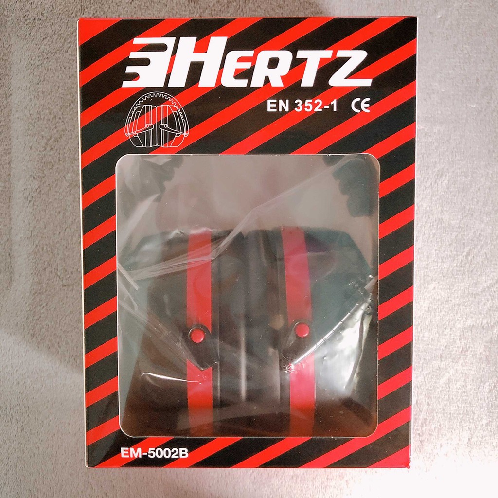 ที่ครอบหูลดเสียงแบบคาดศรีษะ สีแดงดำ E-Hertz รุ่น EM-5002B | Shopee Thailand