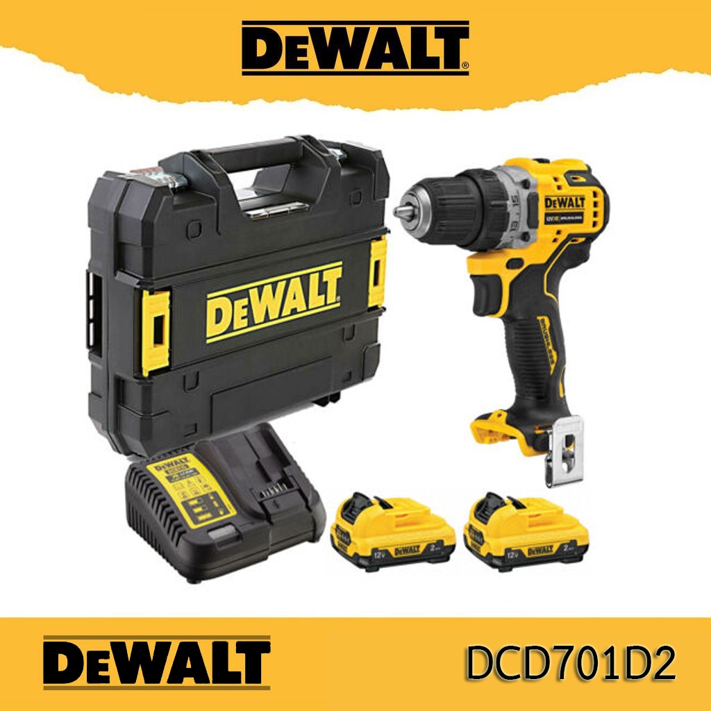 DeWALT DCD701D2 สว่านไร้สาย 12V พร้อมชุดแบต 2ก้อน dcd701d2-b1 | Shopee ...