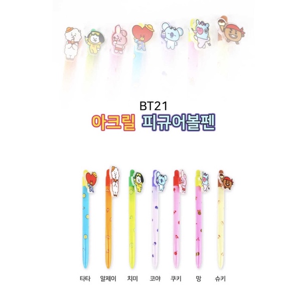 #พรีออเดอร์ #BT21] BT21 Acrylic Figure Ballpoint Pen | Shopee Thailand