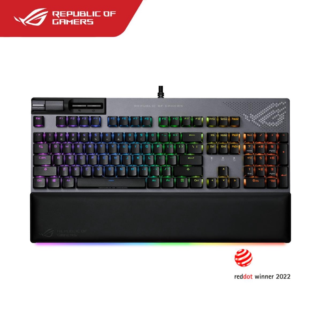 Asus ROG Strix Flare II Animate คีย์บอร์ดสําหรับเล่นเกมพร้อมจอแสดงผล ...
