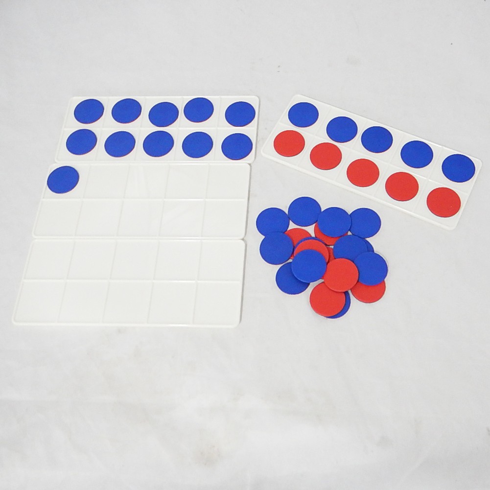 ชุดถาดครบสิบ 4 ถาด/ชุด (Plastic Ten Frame set 4 Pcs/Set) | Shopee Thailand