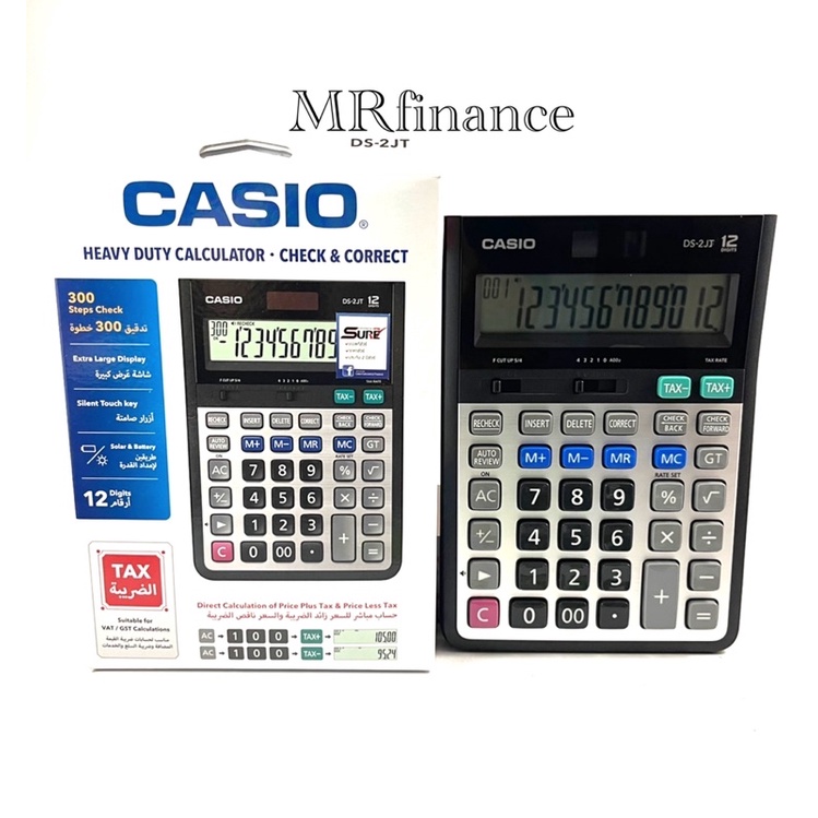 Casio DS-2JT เครื่องคิดเลขตั้งโต๊ะ 12 หลัก ของใหม่ ของแท้ | Shopee Thailand