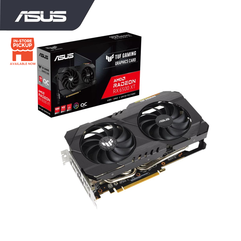 Asus AMD RADEON TUF GAMING RX6500XT OC EDITION 4GB GDDR6 (TUF-RX6500XT ...