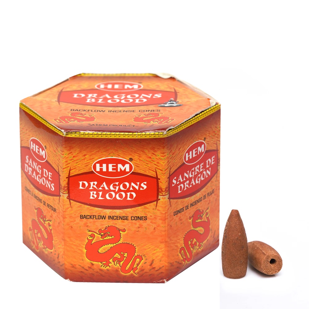 HEM Backflow Incense Cone from India Jasmine Lavender Lotus Musk Palo ...