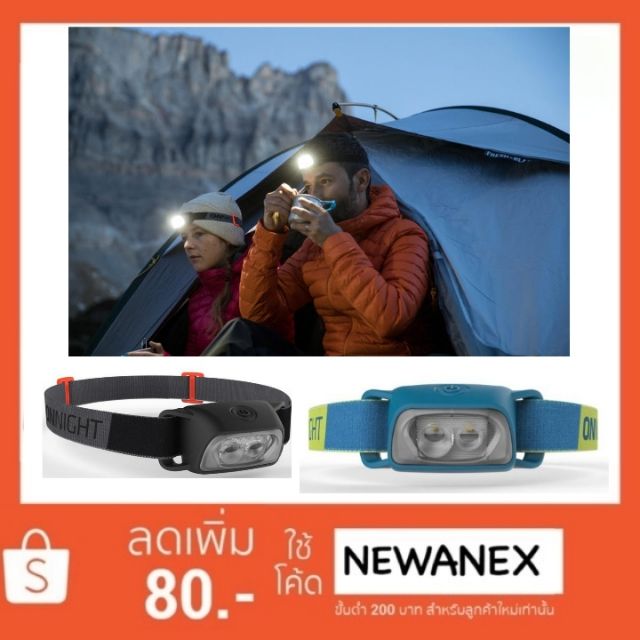 🔥🔥ไฟฉายคาดศีรษะสำหรับเดินป่ารุ่น ONNIGHT 100 ขนาด 80 ลูเมน (สีดำ ...