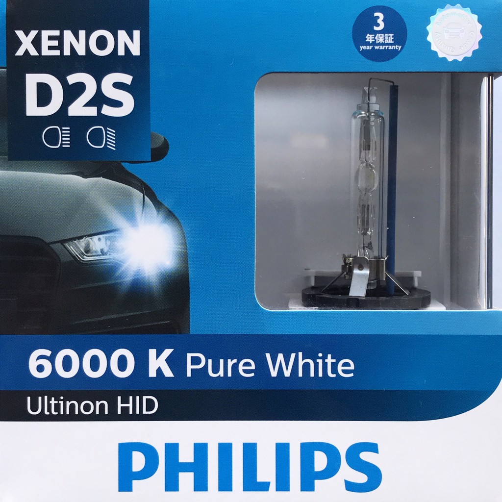 หลอดไฟ PHILIPS D2S D4S D2R 6000K Pure White Ultinon HID XENON 35W แพค ...