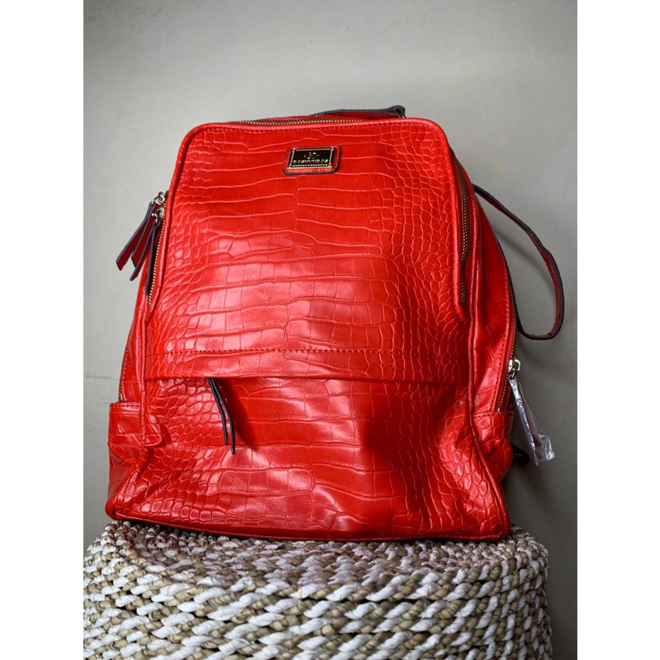 Dosmundos กระเป๋าเป้สะพายหลัง MOTIF CROCO | Shopee Thailand