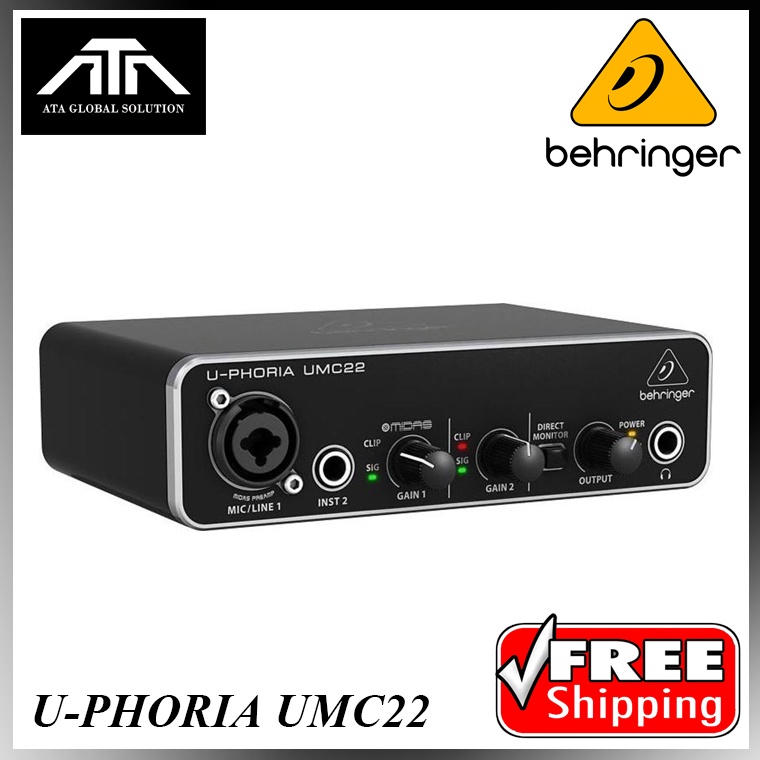 BEHRINGER UMC22 AUDIO & MIDI INTERFACE ออดิโออินเตอร์เฟส อินเตอร์เฟส ...