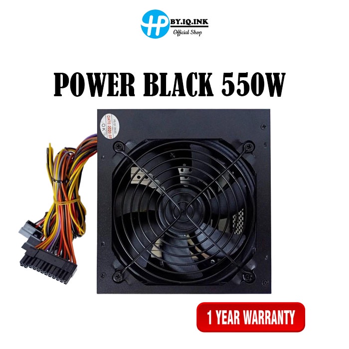 POWER SUPPLY (อุปกรณ์จ่ายไฟ) BLACK POWER WATTS 550 WS-ATX-550W (GPS-001) (พร้อมสายไฟ ac ...