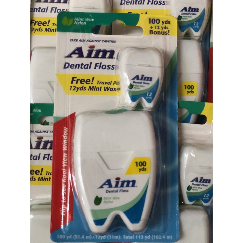 ไหมขัดฟัน Aim Dental Floss 91.4+11เมตร | Shopee Thailand