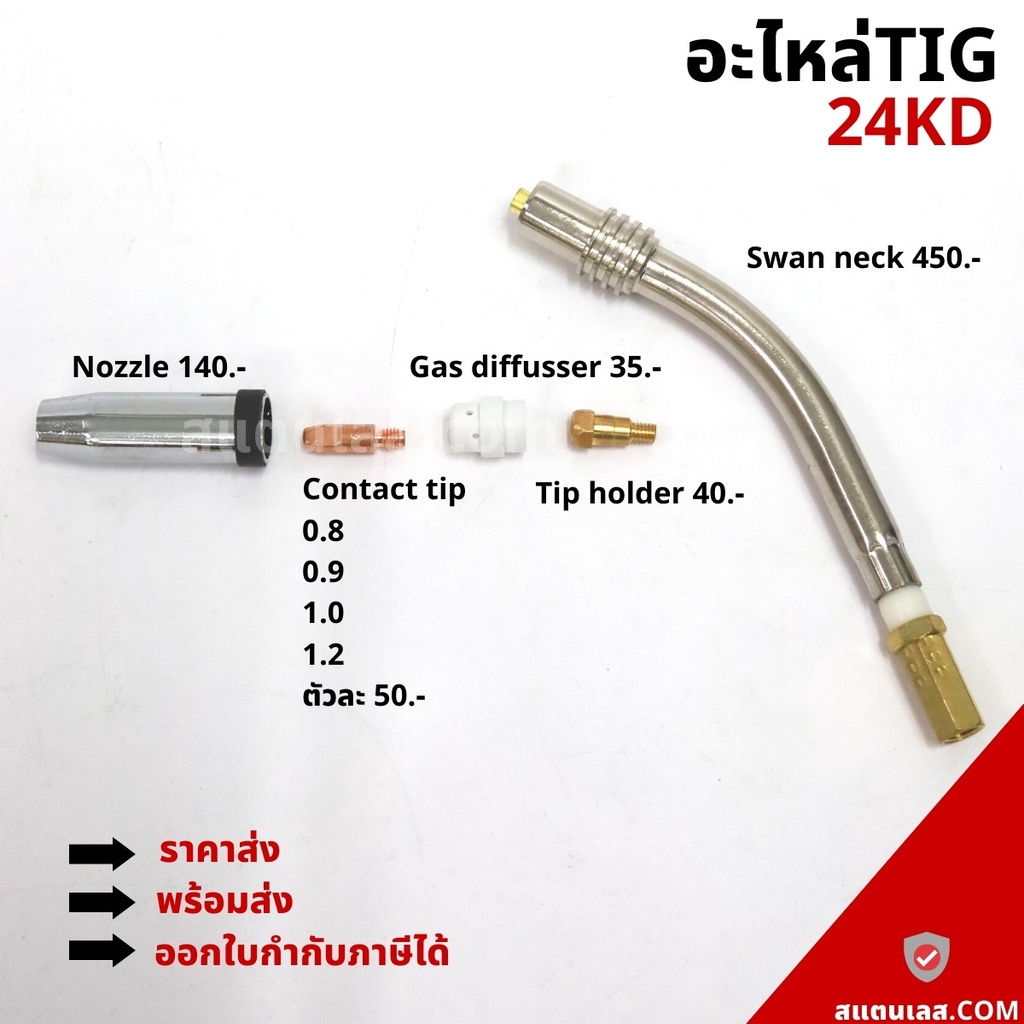 อะไหล่ปืนเชื่อมมิก อะไหล่ MIG 24KD อะไหล่ทิก อะไหล่อาร์กอน | Shopee ...