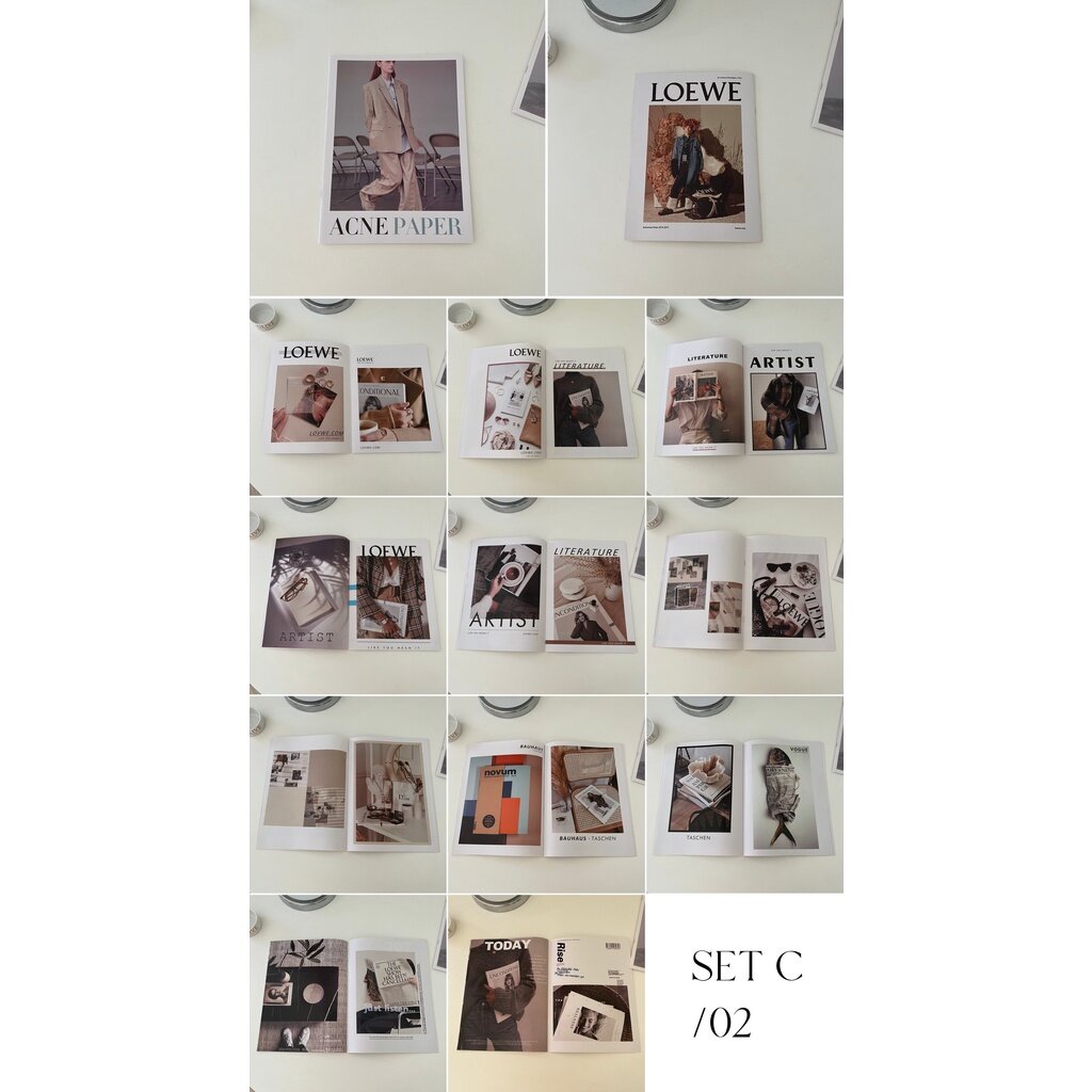 Magazine prop ( SET C ) สมุดถ่ายรูป หนังสือถ่ายรูป คาเฟ่ | Shopee Thailand
