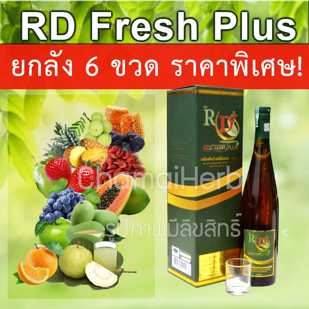 RD Fresh Plus อาร์ดีเฟรชพลัส ยกลังราคาพิเศษ เอนไซม์น้ำผลไม้ดิบ ส่งฟรี | Shopee Thailand