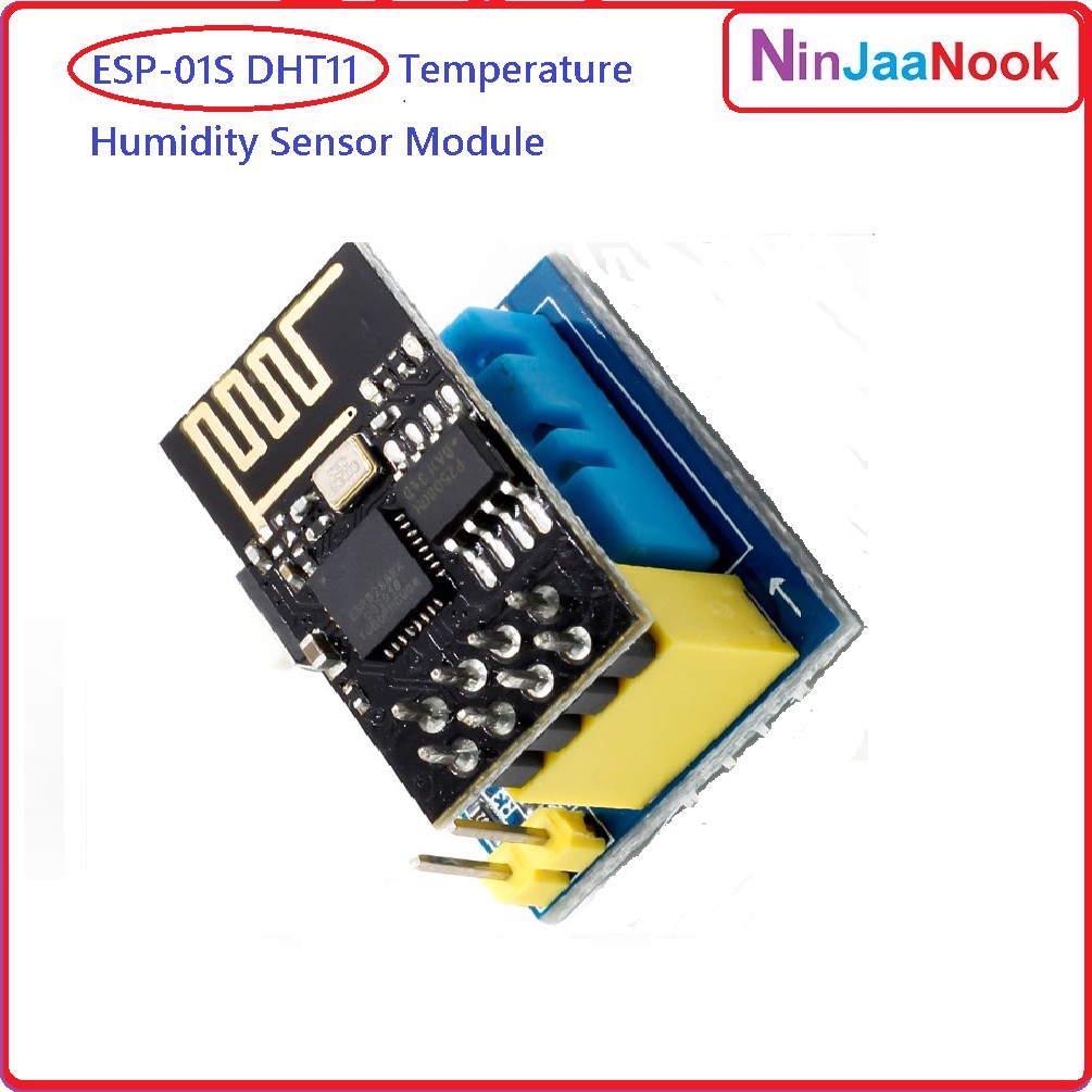 โมดูลเซ็นเซอร์วัดอุณหภูมิความชื้น ESP-01S DHT11 Temperature Humidity Sensor Module ESP8266 ESP ...