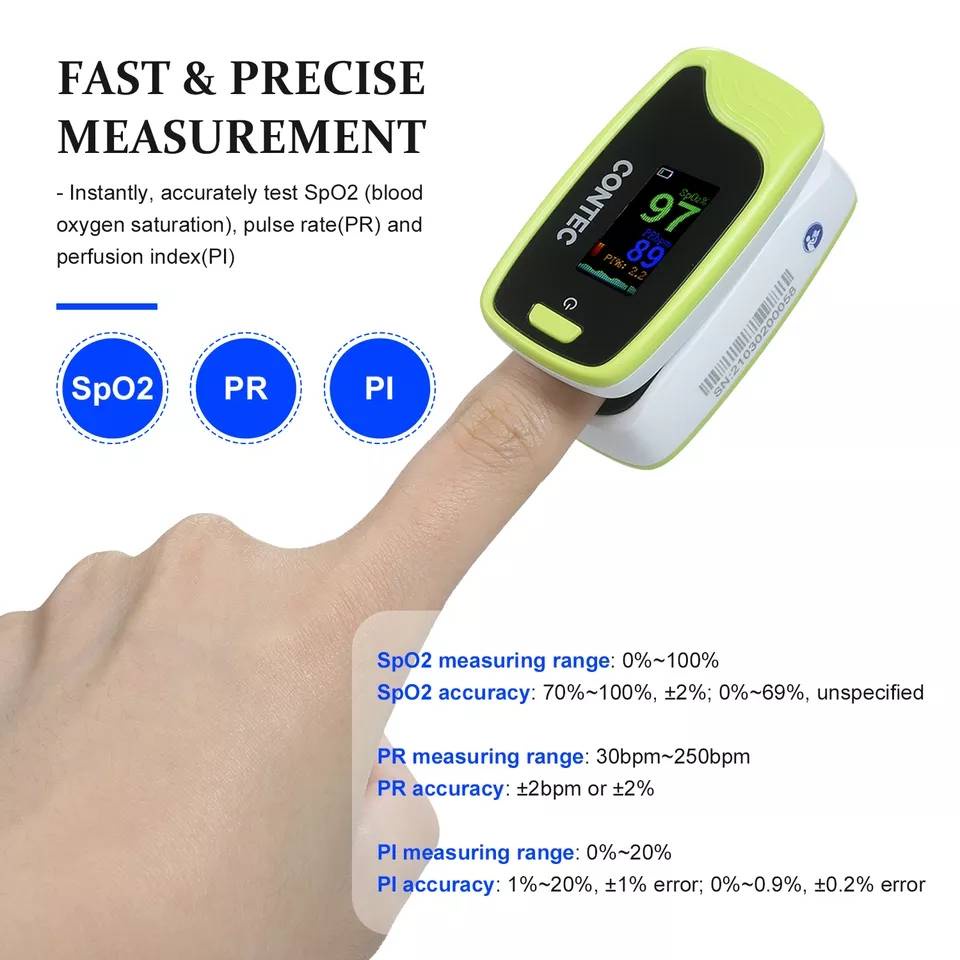 Oxygen pulse fingertip oximeter เครื่องวัดออกซิเจนปลายนิ้ว เครื่องวัด ...