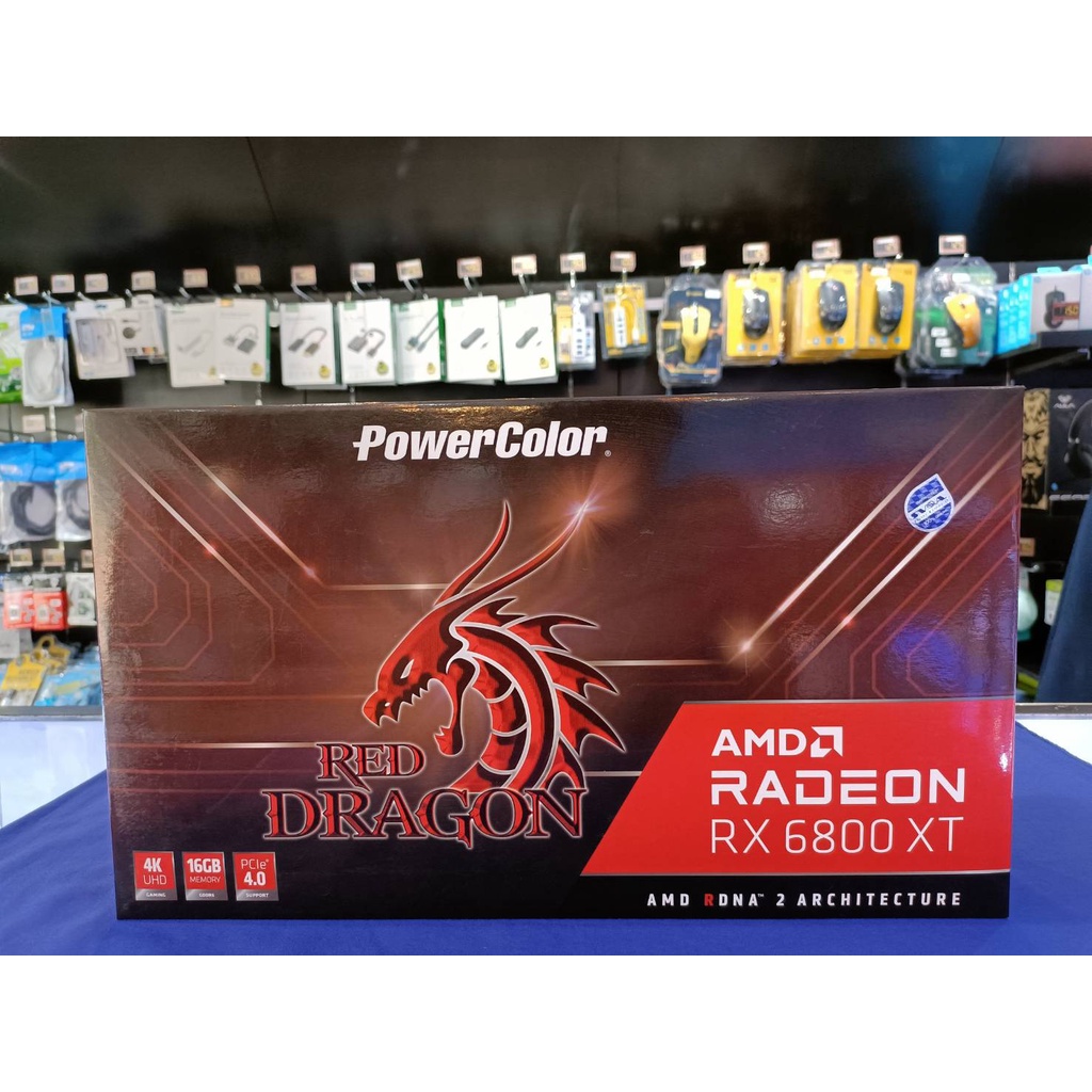 การ์ดจอมือสองPOWER COLOR VGA Red Dragon AMD Radeon RX 6800 XT 16GB ...