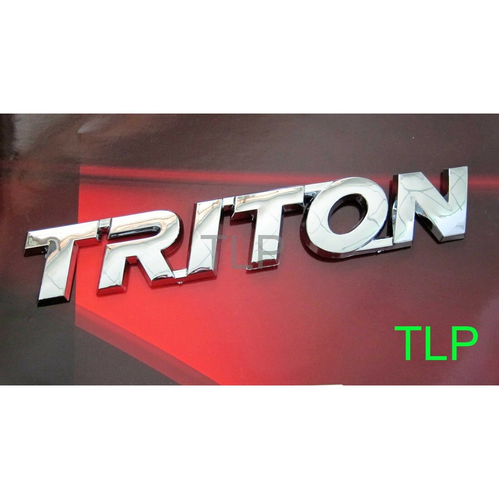 (1ชิ้น) TRITON LOGO โลโก้ ไทรทัน ชุบโครเมี่ยม 17 เซนติเมตร ป้าย ...