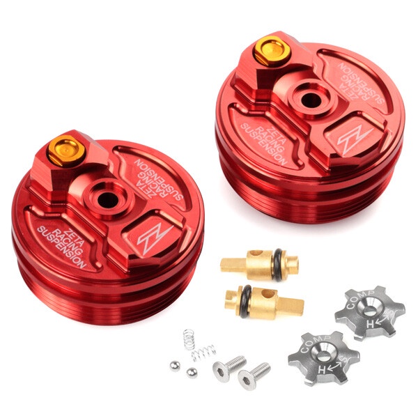 หัวโช้ค Zeta Front Fork Top Cap Red - CRF250R/RX 18-22, CRF450RL 21 ...