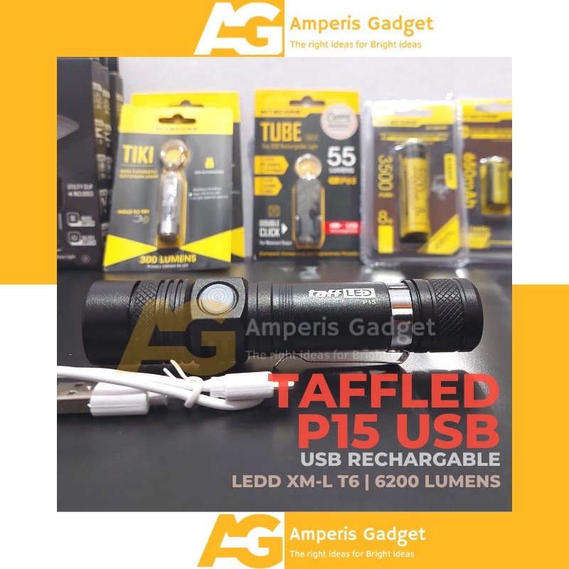 ไฟฉาย LED P15 Taffled | Xml T6 ลูเมนส์ 6200 แร่ | Zoomable | 18650 | Shopee Thailand